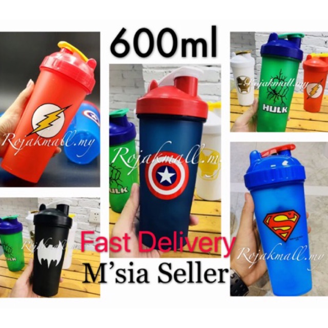 600ml Shaker Large Capacity Shaker for Children Water Bottle Kids Water ...