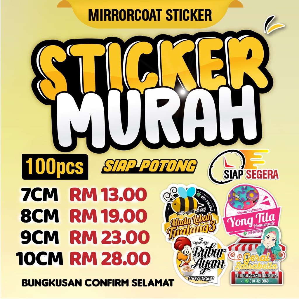 STIKER MIROKOTE | STIKER LABEL PRODUK MURAH SIAP CEPAT (SIZE 7-10 CM ...
