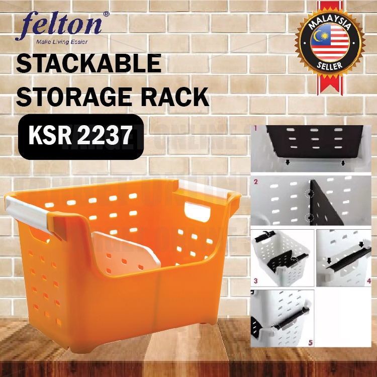 FELTON KSR2237 Stackable Storage Rack Multipurpose Kitchen Organizer ...