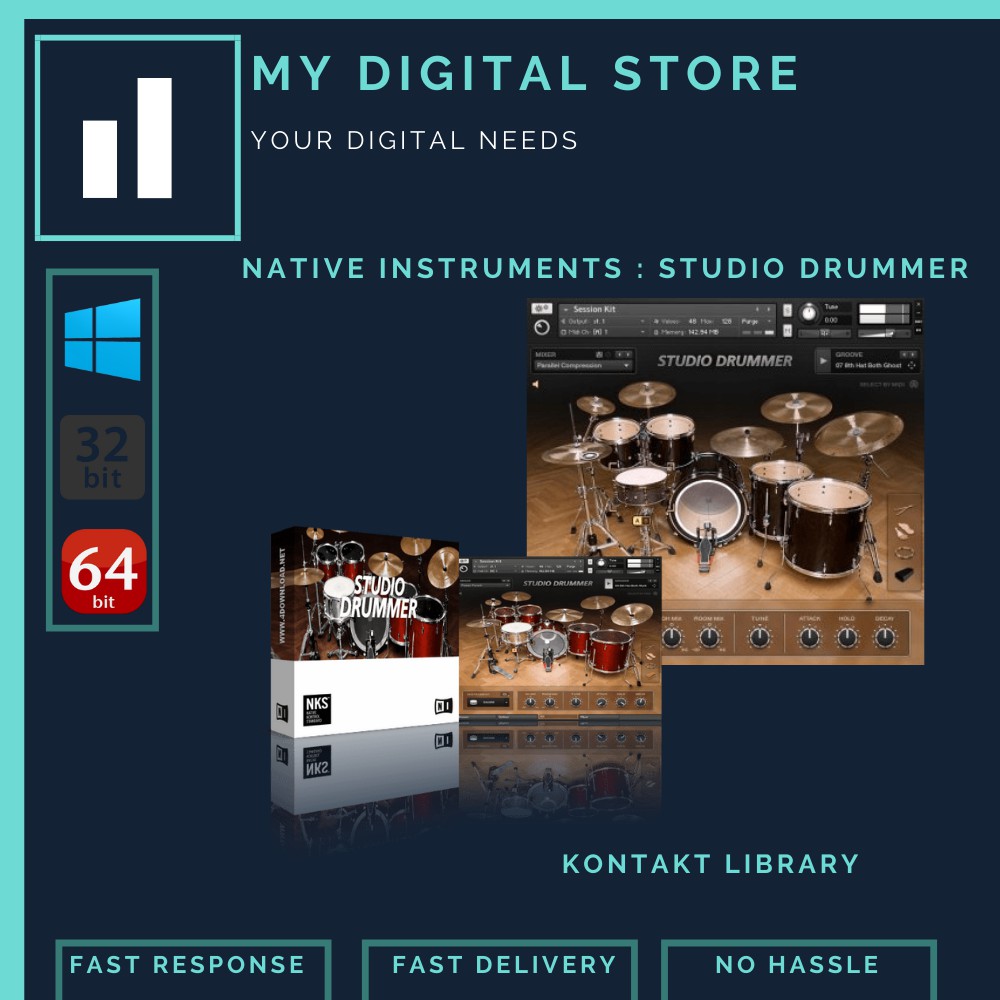 NATIVE INSTRUMENTS : STUDIO DRUMMER (Kontakt VSTi) (For Windows ...