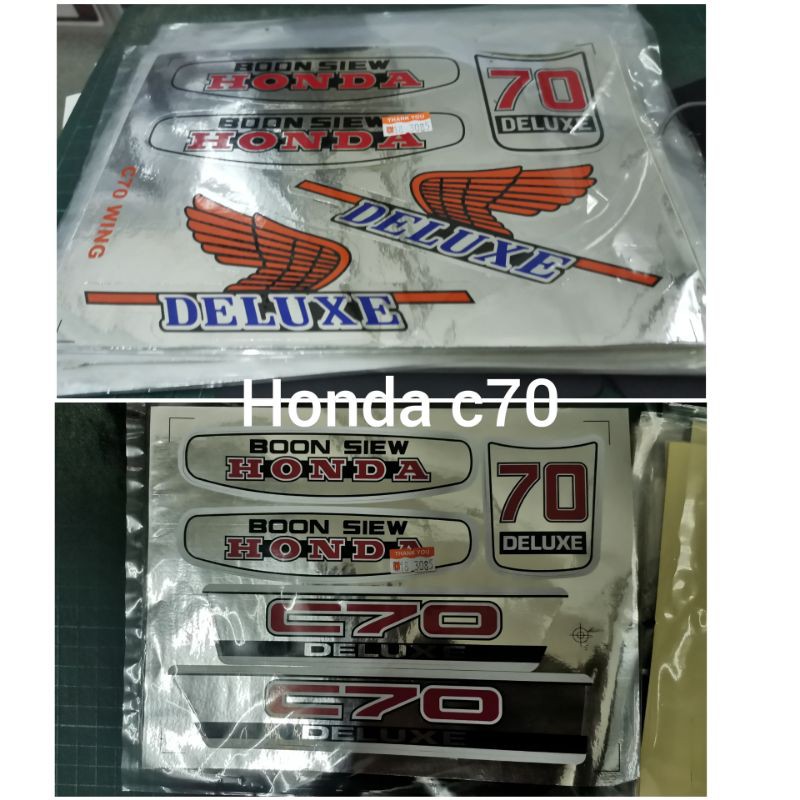 BODY STICKER HONDA C70 DELUXE - DECAL MOTORCYCLE STRIPE C70 | Shopee ...
