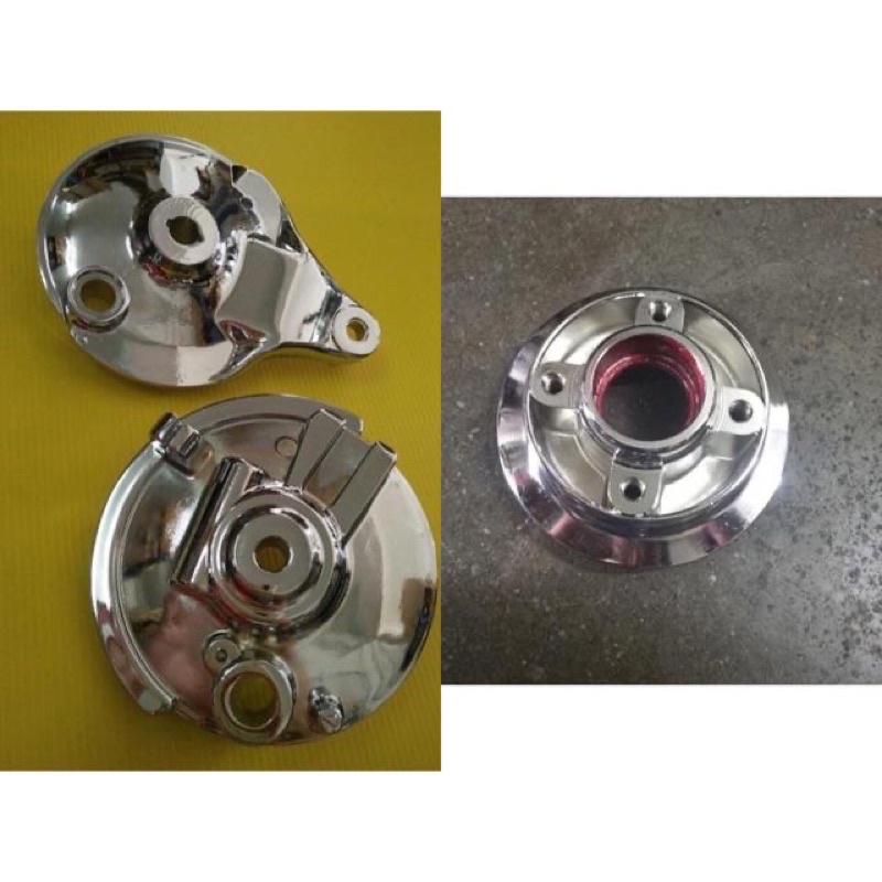 honda 70 cub c70 gbo gboj fame chrome tutup hub cover hub sprocket FRONT & REAR HUB PANEL KROM ...