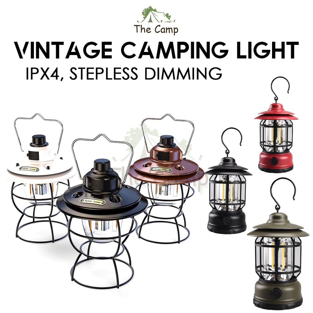 Camping LED Vintage Lantern Light Retro Design Hanging Lamp Warmwhite ...