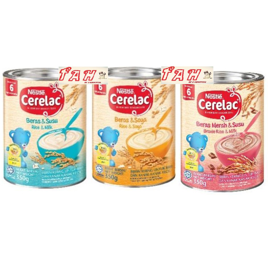 NESTLE CERELAC 350G(RICE&MILK/RICE SOYA/BROWN RICE) | Shopee Malaysia