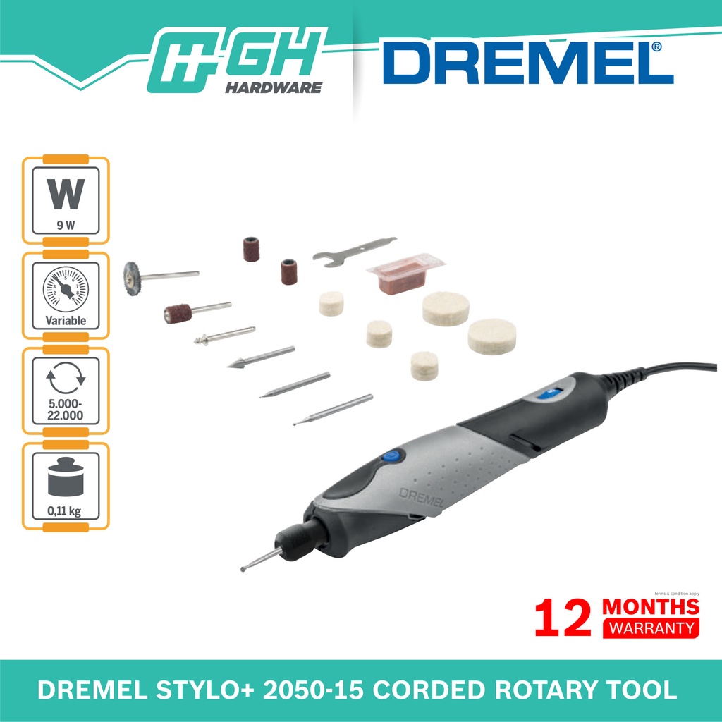 [ GH HARDWARE ] DREMEL Stylo + Corded Rotary Tool ( 2050 - 15 ...
