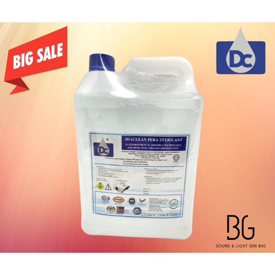 Disinfectant Diaclean PeraSterilant smoke liquid ready to use 🔥KKM MDA ...