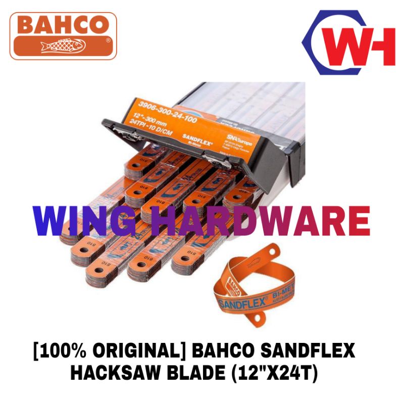[100% ORIGINAL] BAHCO SANDFLEX HACKSAW BLADE (12"X24T) | Shopee Malaysia