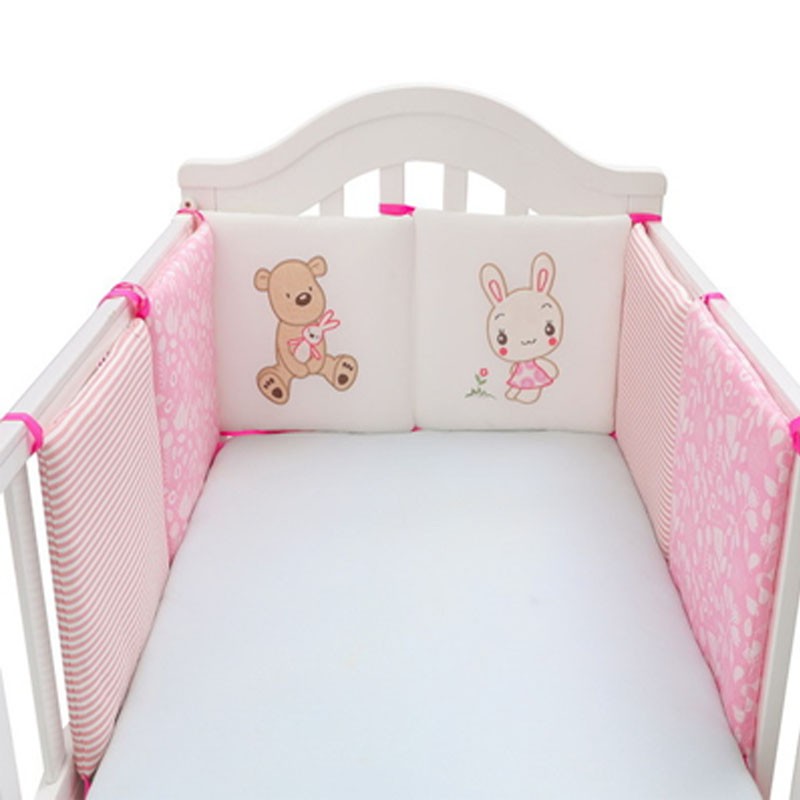 Baby Bed Crib Bumper Thick Pillow Crib Around Cushion Cot Protector ...