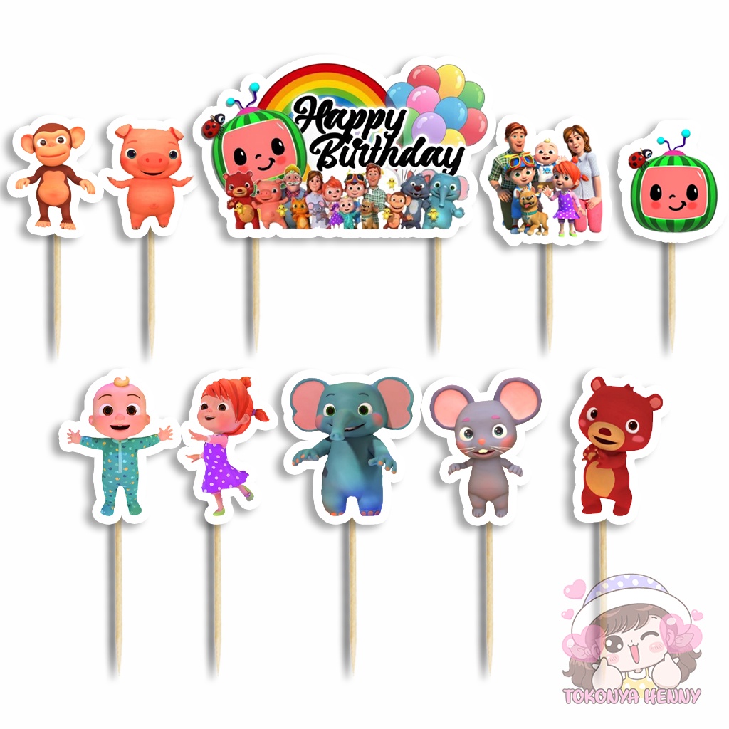 Cocomelon Character motif Birthday Cake Decoration Cake Topper (B ...
