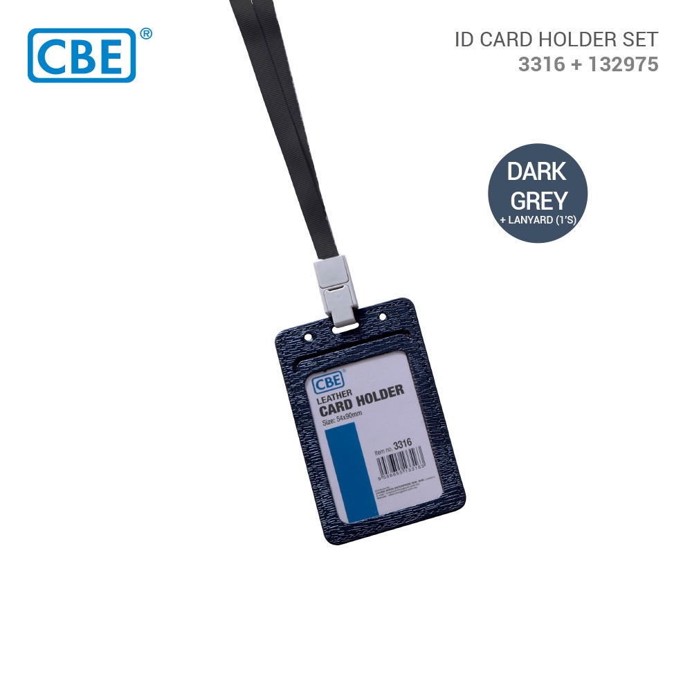 CBE Leather ID Card Holder | Name Tag Set (3316 Leather Card Holder ...