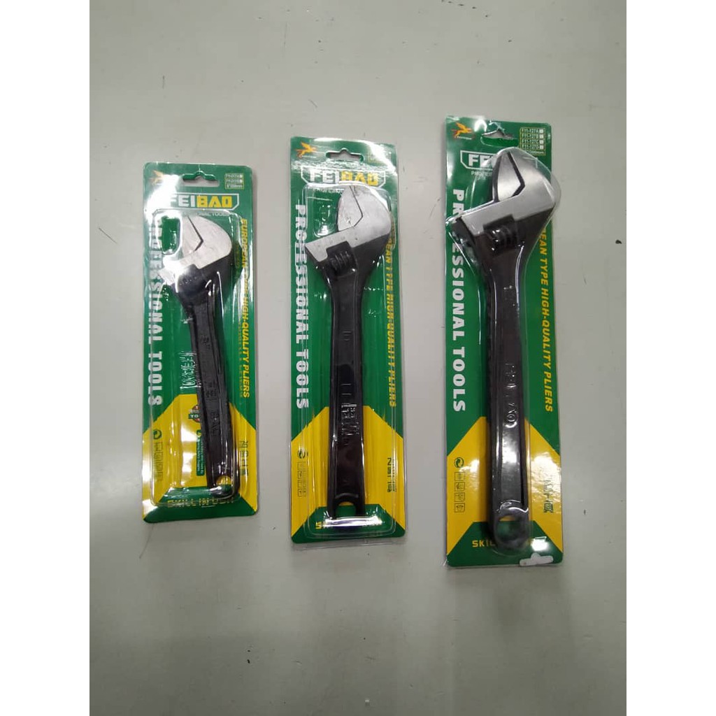 FEIBAO Professional Tools Adjustable Wrench | Shopee Malaysia