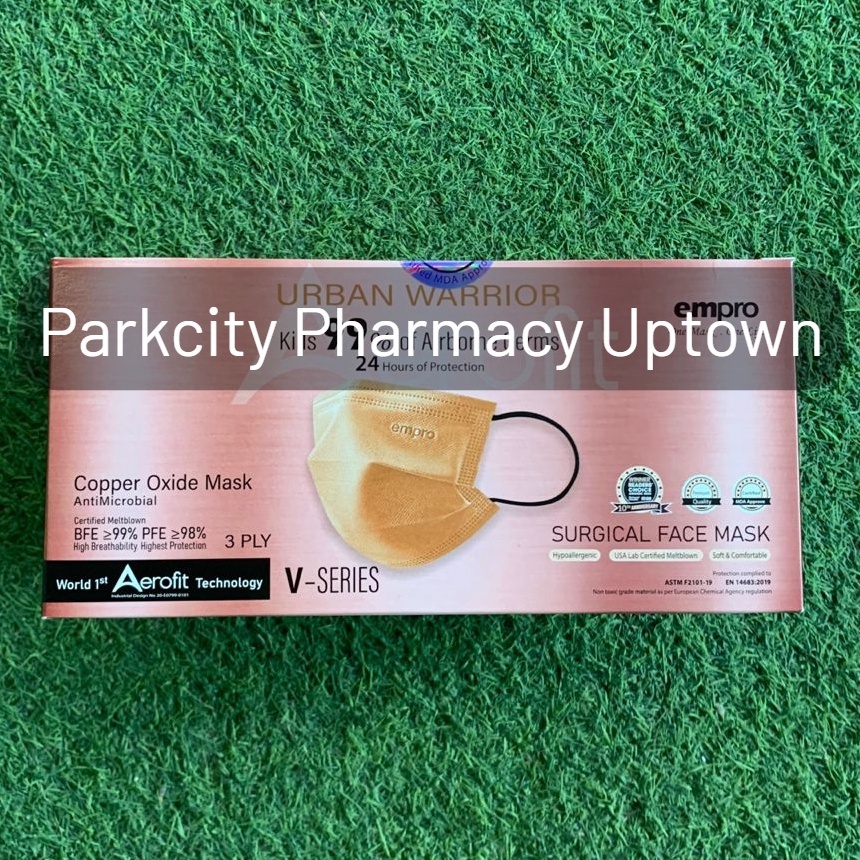 Empro V series Aerofit Surgical 3 Ply Copper Oxide Antimicrobial Face ...