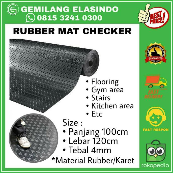 Bordes Rubber Mat | 1 meter | Rubber Checker Mat | Rubber Floor Carpet ...