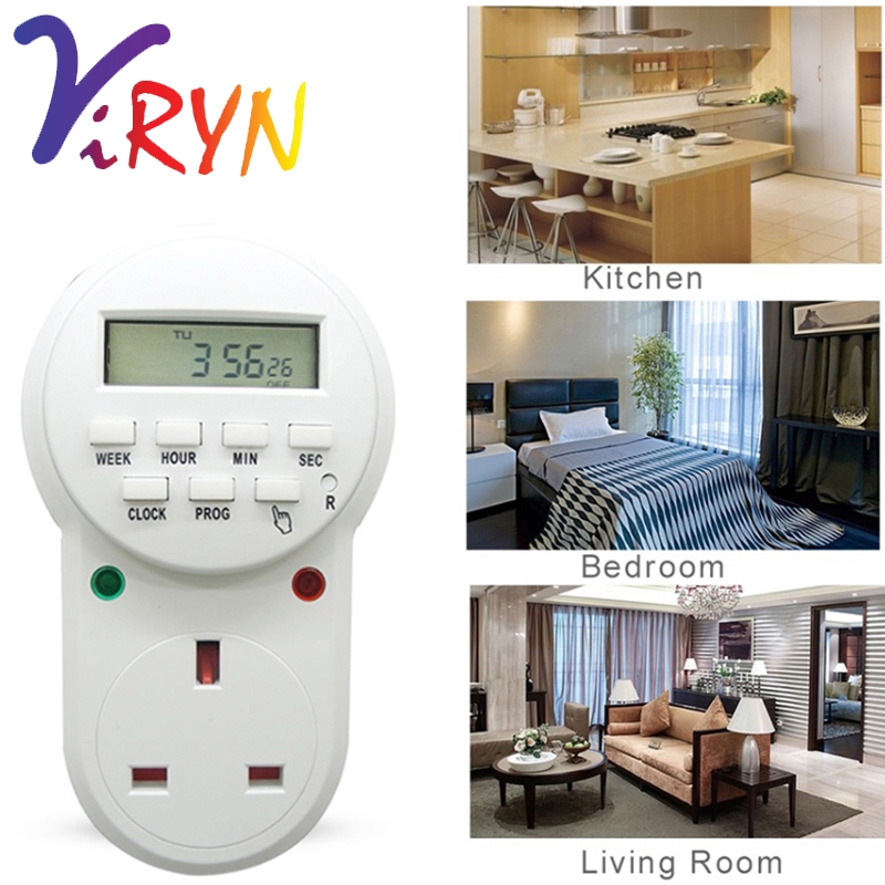 ViRYN Malaysia Plug Electronic Programmable Timer Switch Weekly Digital ...