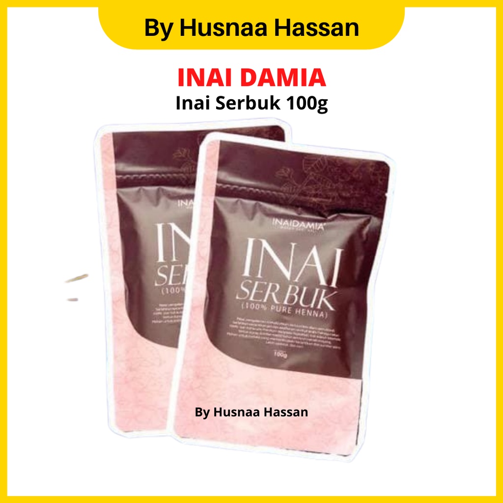 INAI DAMIA Inai Serbuk 100g Daun Asli Halal Sah Wuduk Ada KKM Henna ...