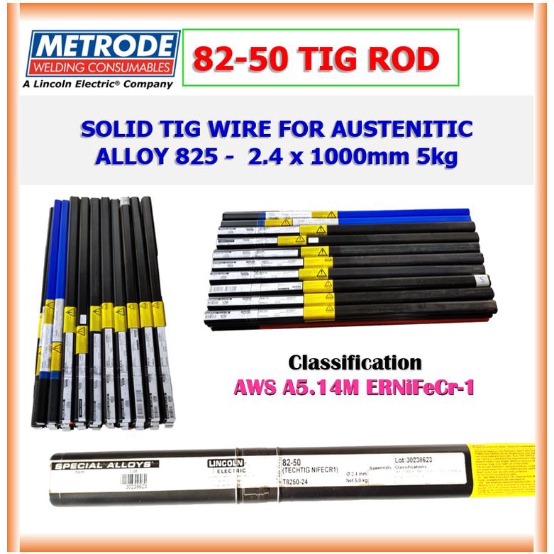 LINCOLN / METRODE 82-50 ( 8250 ) , SOLID TIG WIRE FOR WELDING ...