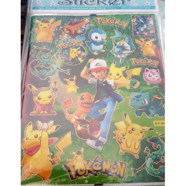LASER STICKERS (PACK OF 10): POKEMON | Shopee Malaysia