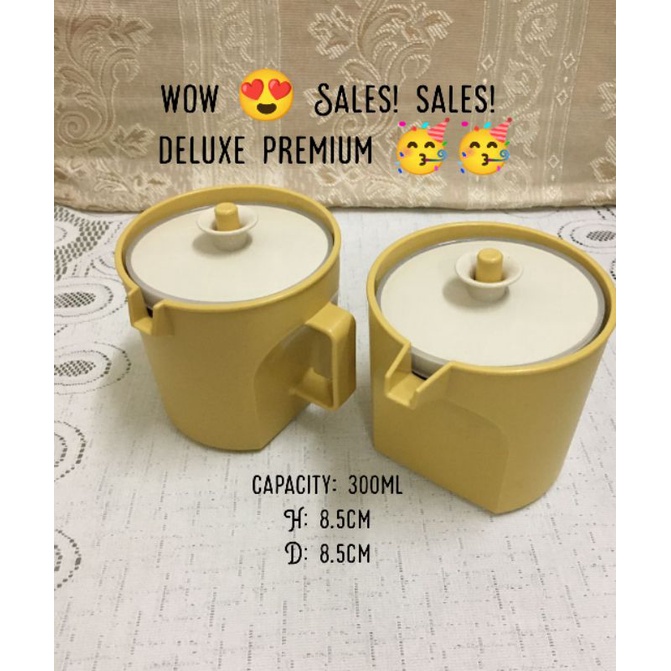 Vintage Tupperware Deluxe Premium Harvest Gold Sugar and Creamer Bowl ...