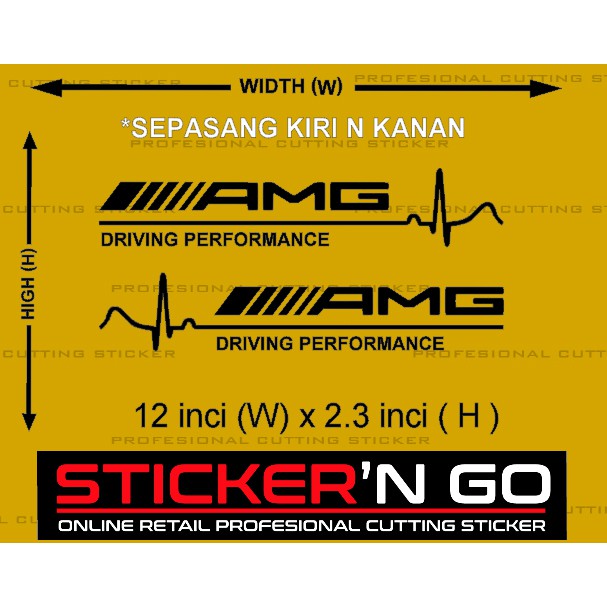 STICKER CUTTING CUSTOM AMG DRIVING PERFORMANCE DESIGN | Shopee Malaysia