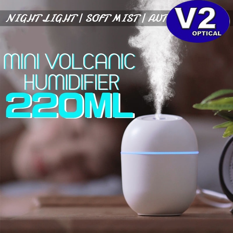 Volcanic Air Humidifier 3 In 1 7Led Light 220ML Mini Air Aroma ...