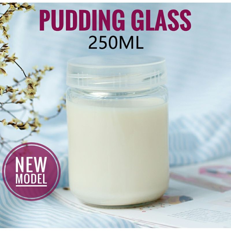 Pudding Glass 布丁玻璃瓶 250ml/ 300ml (FREE sticker) | Shopee Malaysia