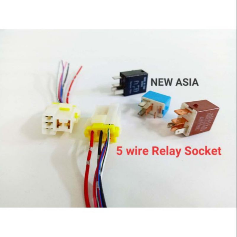 SK-3008 4 or 5 Pin Relay Holder Socket harness 5 wire Relay socket ...