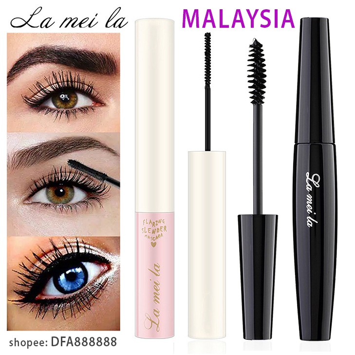 🇲🇾 Lameila Thick Mascara Natural Curling Waterproof 3D Fiber Black La ...