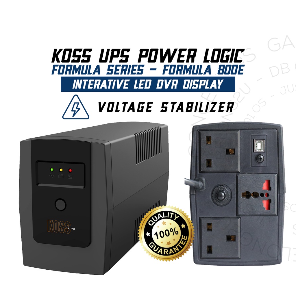 KOSS FORMULA 800E LED DISPLAY LINE INTERACTIVE UPS WITH BUILT IN SURGE ...