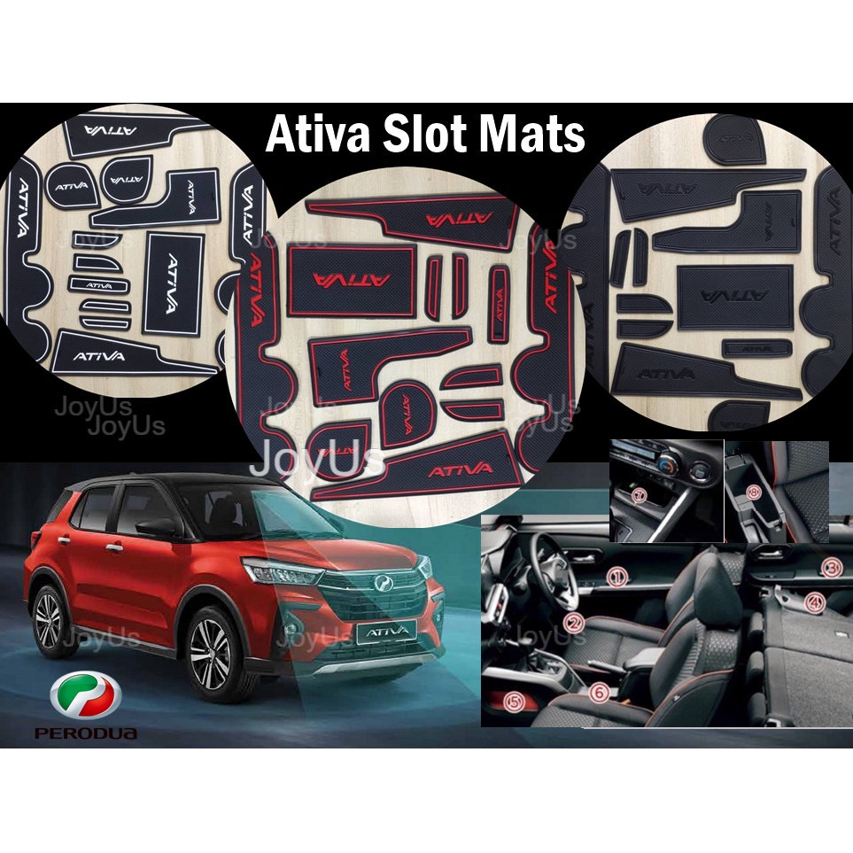 Perodua Ativa Interior Slot Mat Rubber Slot Mat | Shopee Malaysia