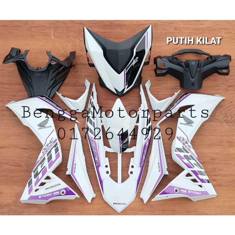 Rs150 V1&V2 Cover Set Custom Putih Kilat | Shopee Malaysia