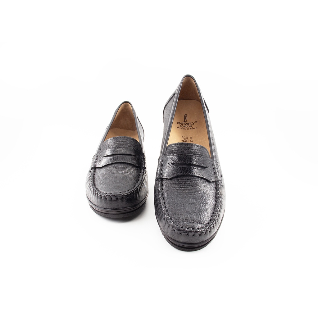 [CLEARANCE] Snowfly Real Leather Slope sole Ladies Penny Loafers L0274 ...