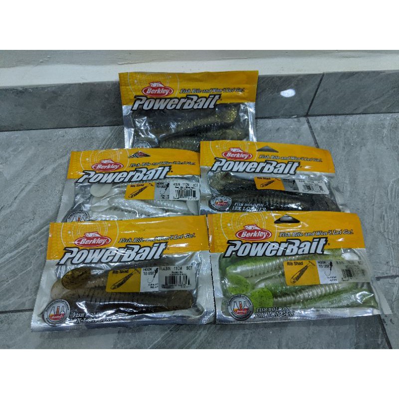 Berkley Soft Plastic Lure Power Bait USA Rib Shad 4.5 Inch | Shopee ...