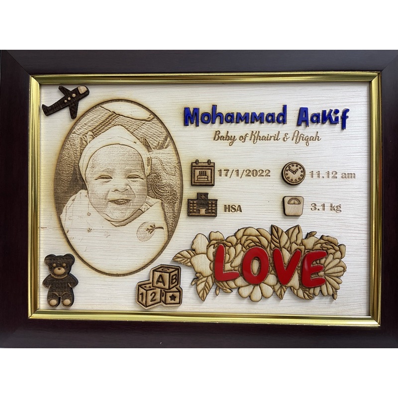 Potret / gambar baby/kanak2 ukiran kayu, ukiran kayu custom design ...