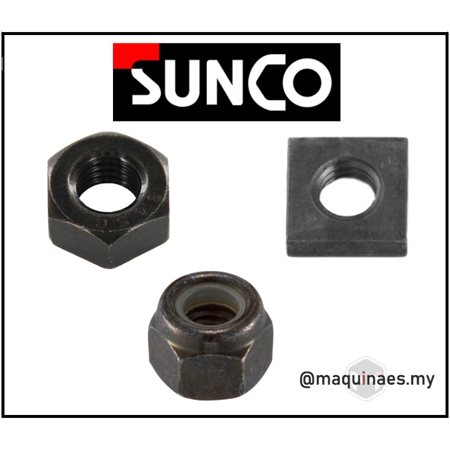 SUNCO M3 Nuts: Hex Nuts / Nylon Lock Nuts / Square Nuts (Packs of 10 ...