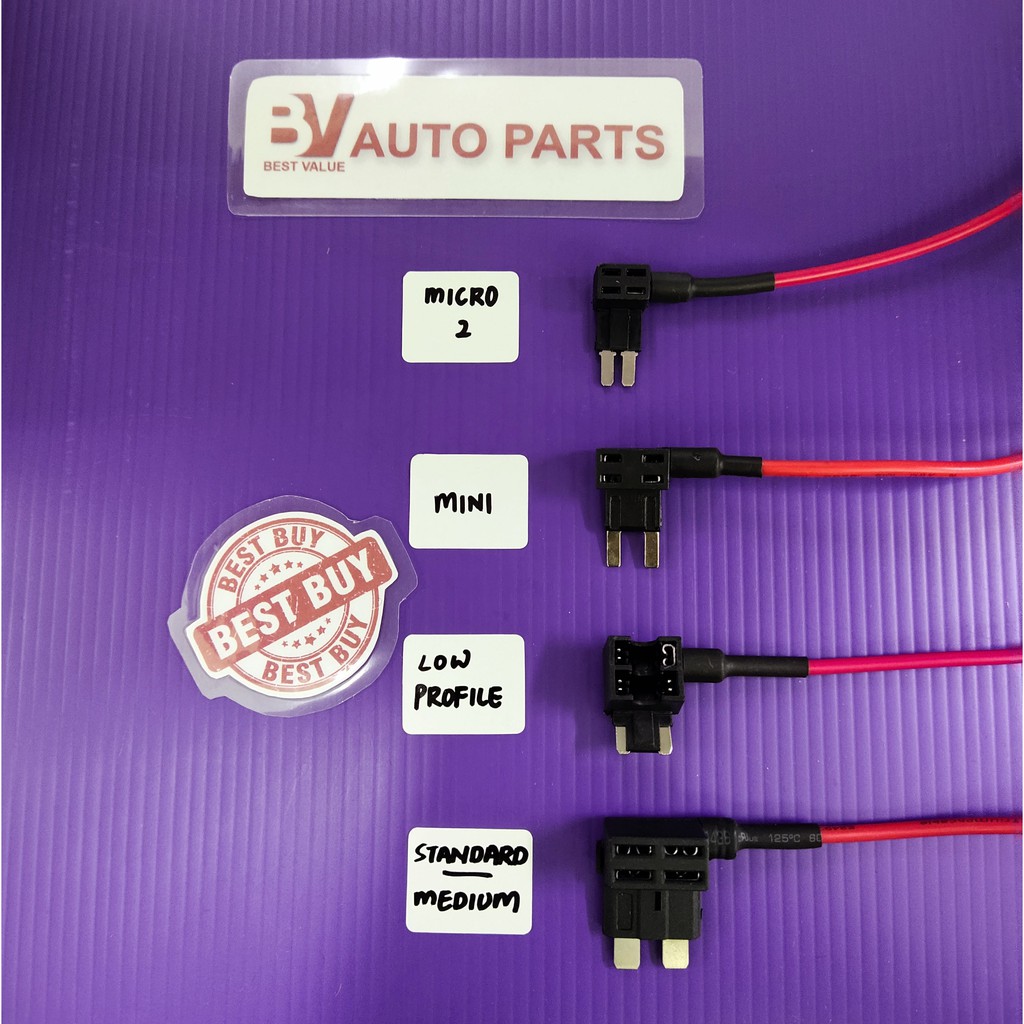 FUSE HOLDER FUSE TAP ADAPTOR MINI MICRO MICRO2 STANDARD NO MODIFIED ...