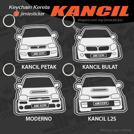 Keychain Kereta Perodua Kancil Moderno dan L2S, Custom Nombor Plat dan ...