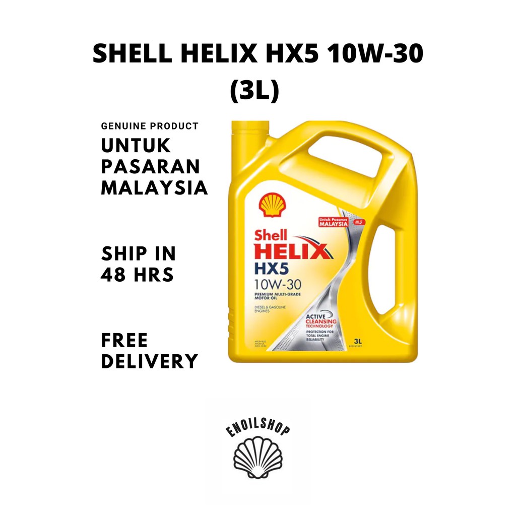Shell Helix HX5 10W-30 Engine Oil (3L) | Shopee Malaysia