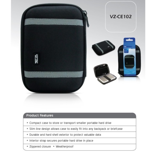 Vztec 2.5" Protable External Hard Disk Pouch Bag Case / HDD Sarung Beg ...