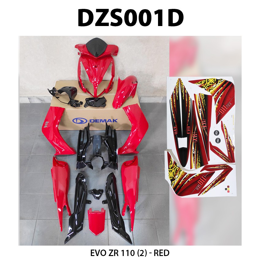 Demak Original Evo ZR 110 Cover Set Sticker Included | Shopee Malaysia