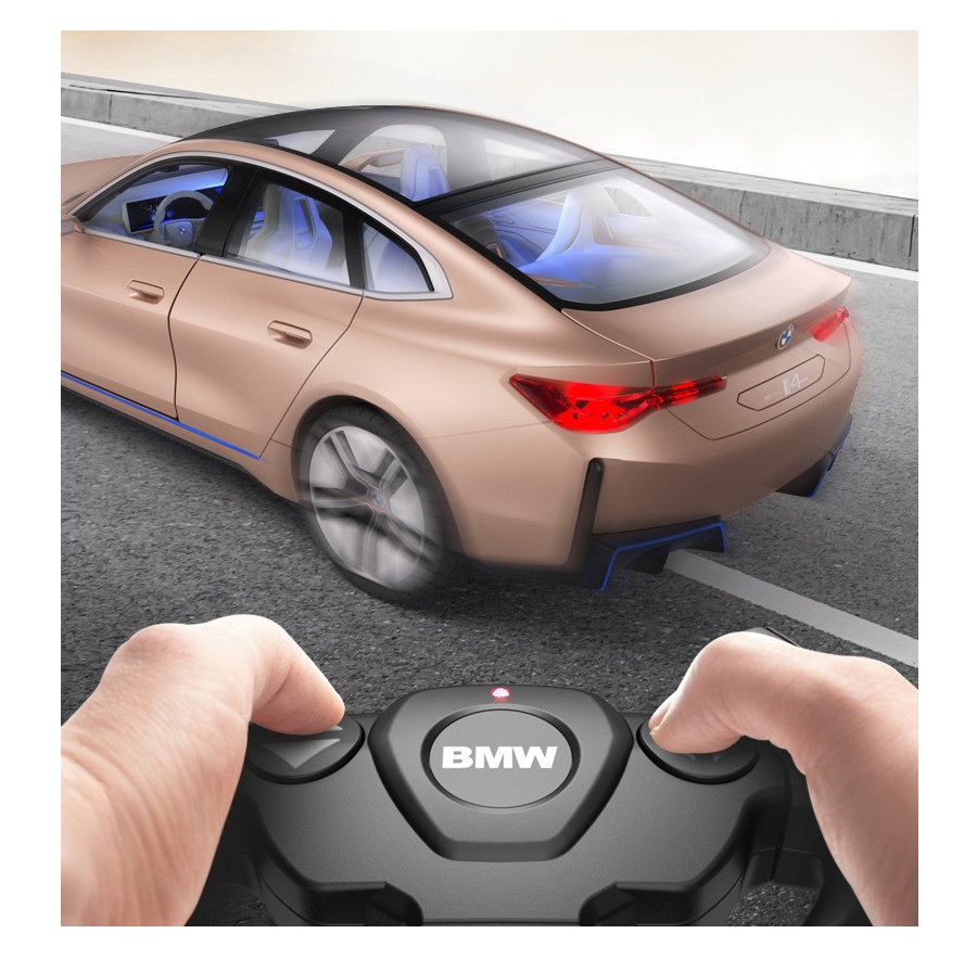 BMW i4 Remote Control Car Rastar 1/14 BMW i4 Concept RC Toy Car Golden ...