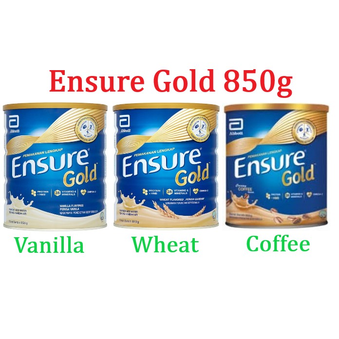 Ensure Gold Vanilla / Wheat / Coffee 850g | Shopee Malaysia