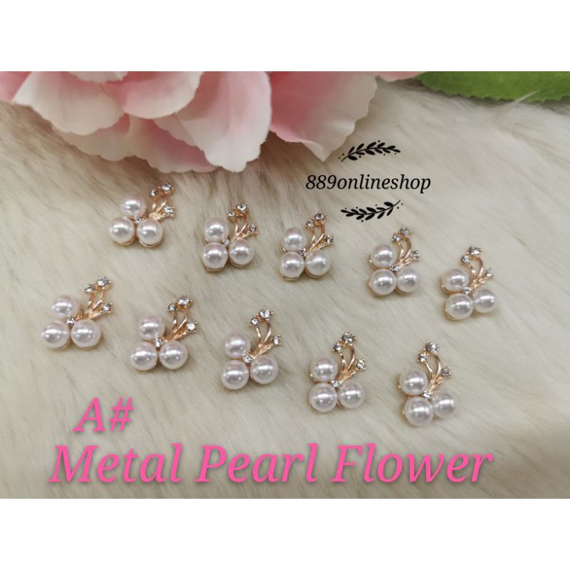 🌸READYSTOCK🌸Metal Manik with Diamond & Pearl(5pcs) | Shopee Malaysia