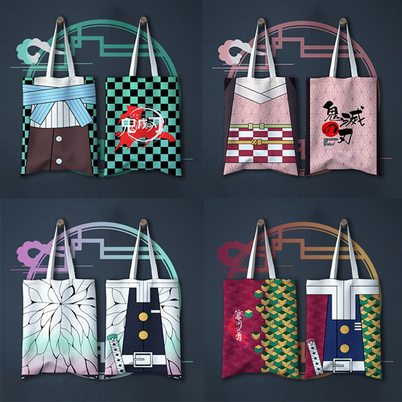 Anime Demon Slayer Bag Kimetsu No Yaiba Shoulder Bags Tanjirou Shinobu ...
