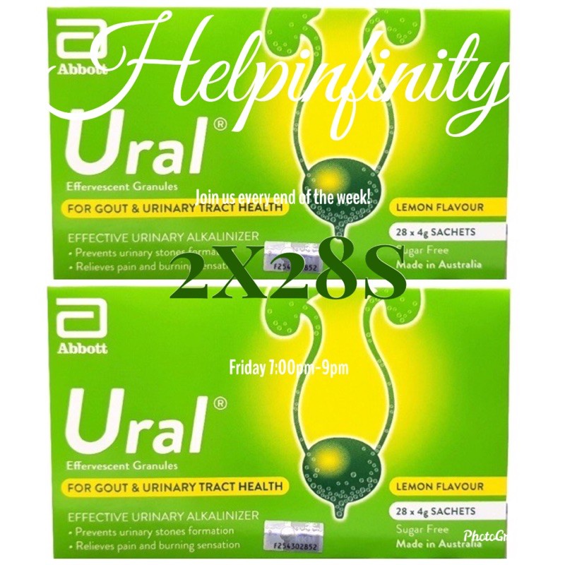 Ural Sachets 2 x 28s x 4g Urinary Alkaliser Urinary Discomfort | Shopee ...