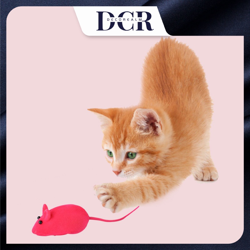 DCR Rubber Squeaky Mouse Cat Kitten Toy Mainan Kucing Tikus Little Toy Cat Play Sound and Noise ...