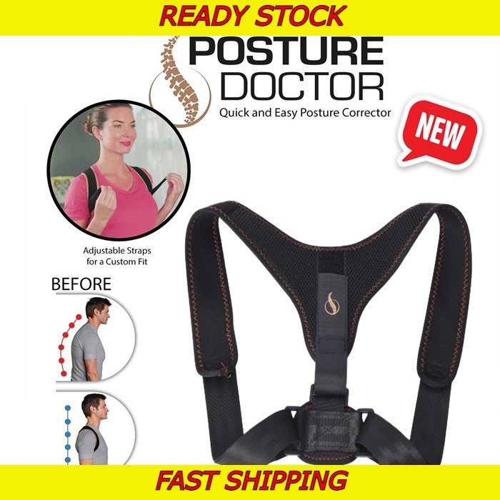 Perfect Copper Infused Support Compression Black Posture Doctor Anti ...