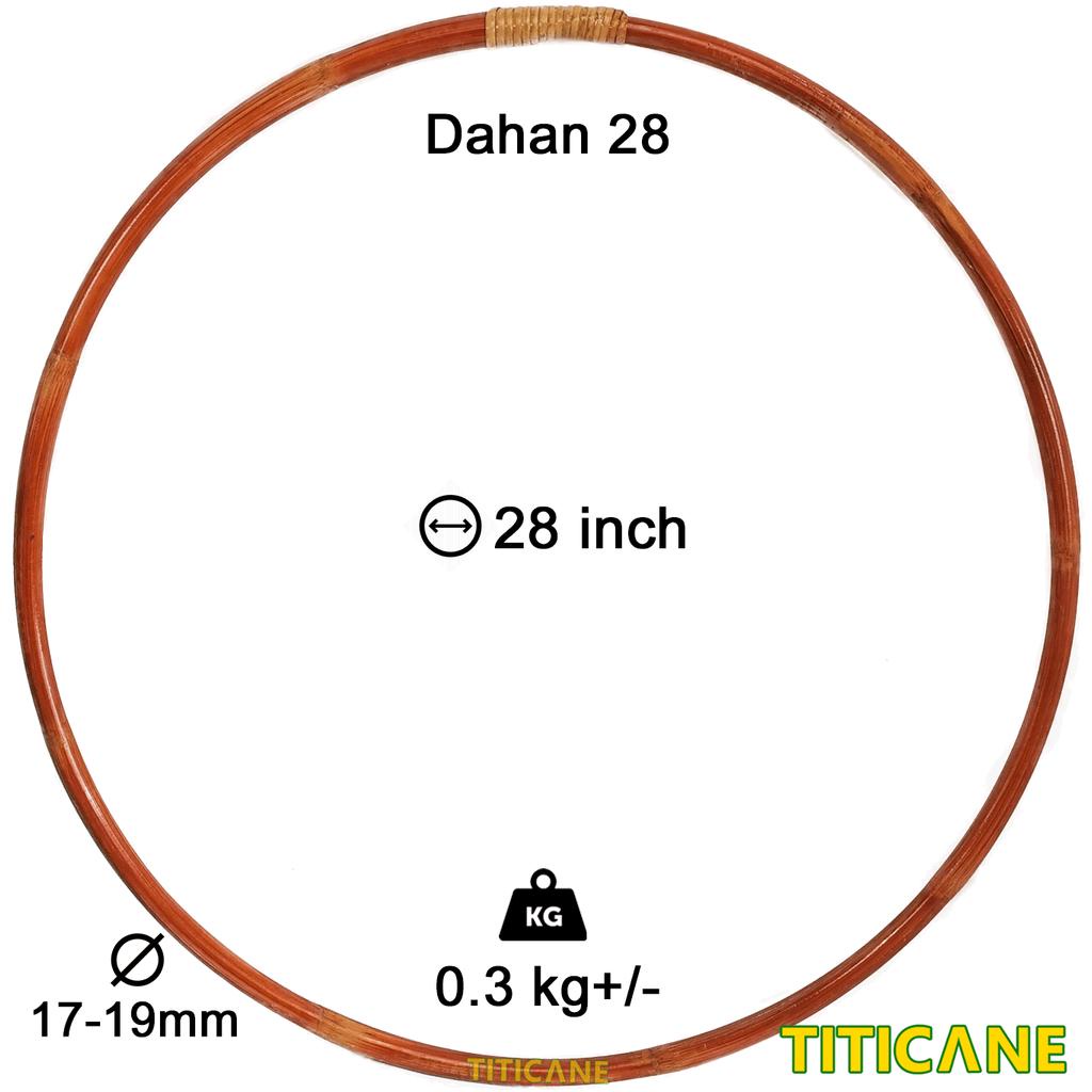 TITICANE Standard Hula Hoop [ Dahan 28 inch ] [ Rattan / Rotan ...