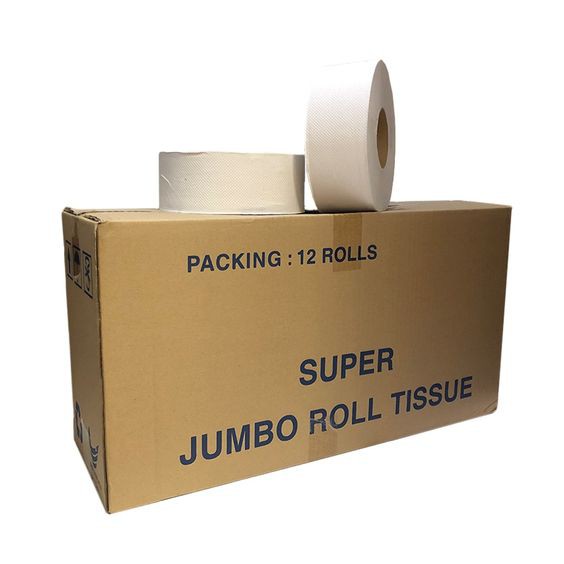 (12 ROLLS) Jumbo Roll Tissue (JRT) Recycle Embossed - 2-PLY (600gm ...