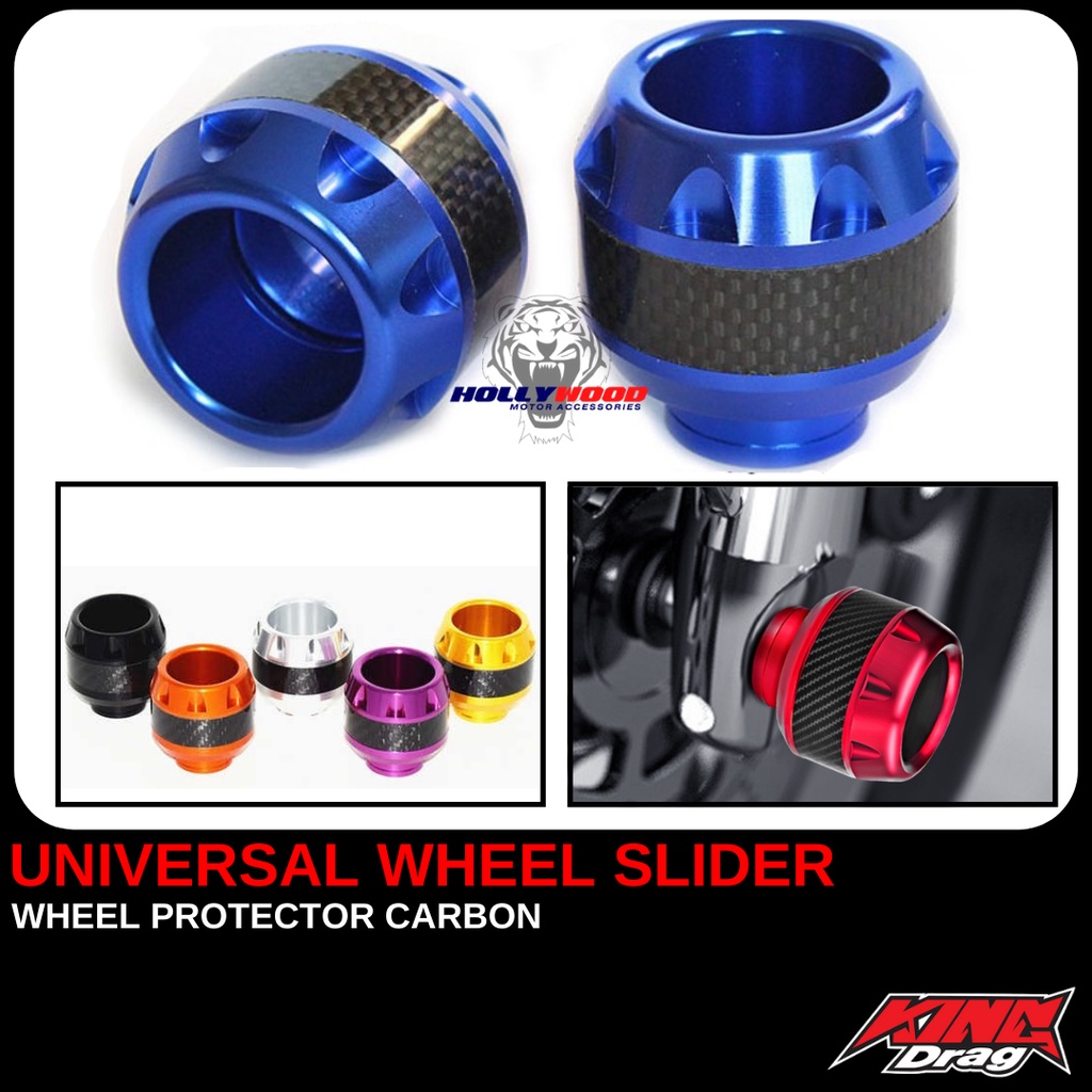 WHEEL SLIDER CARBON UNIVERSAL Y16 Y15 FZ150i R15 LC135 Y15ZR RS150 NMAX ...