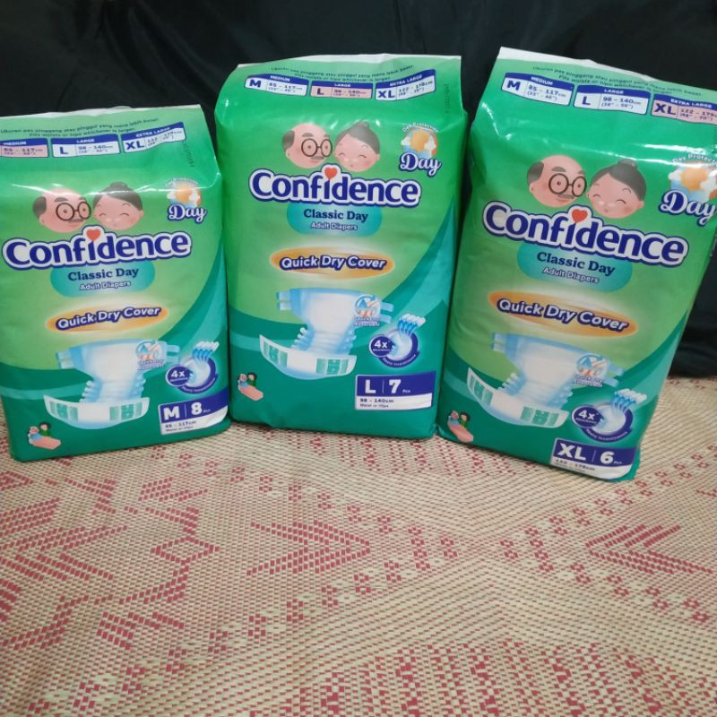 Confidence Classic Day Adhesive Diapers Adult Diapers | Shopee Malaysia